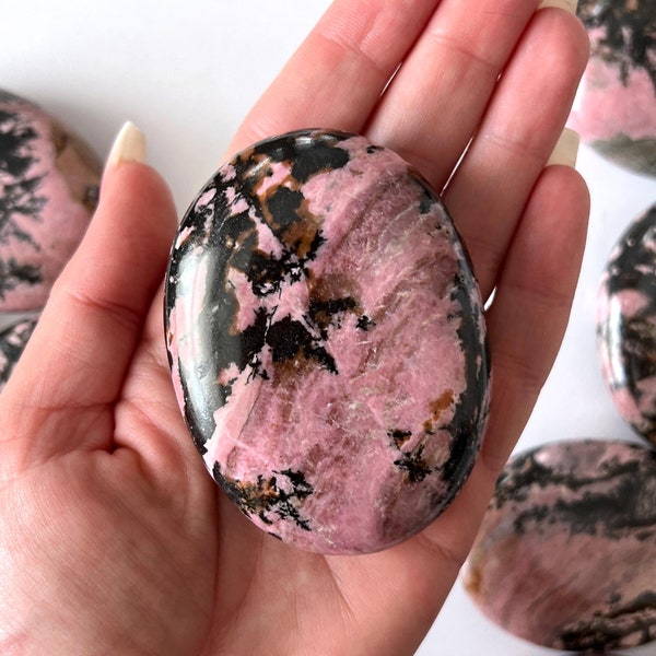 Rhodonite Stone - Etsy
