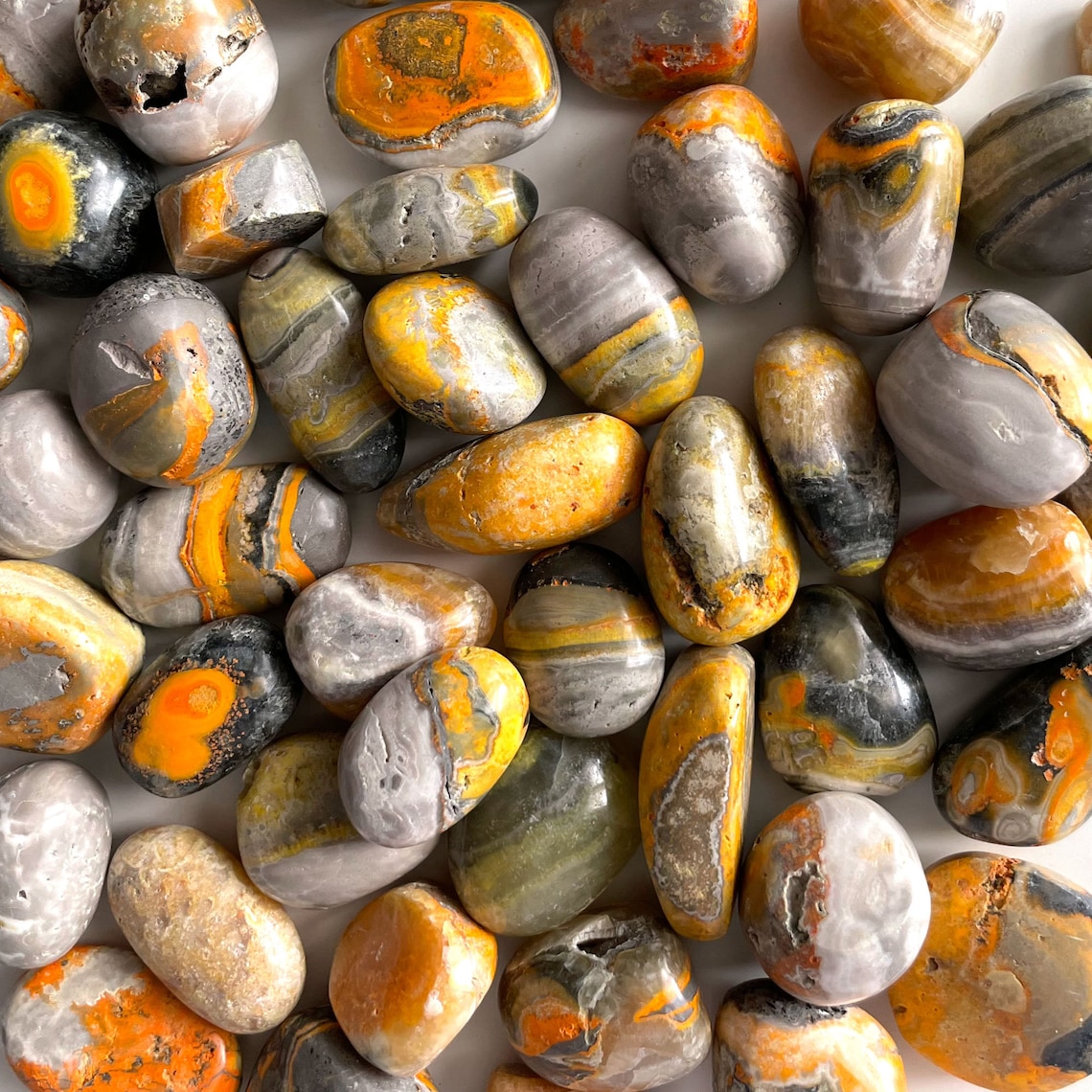 Bumblebee Jasper Tumbled | Etsy