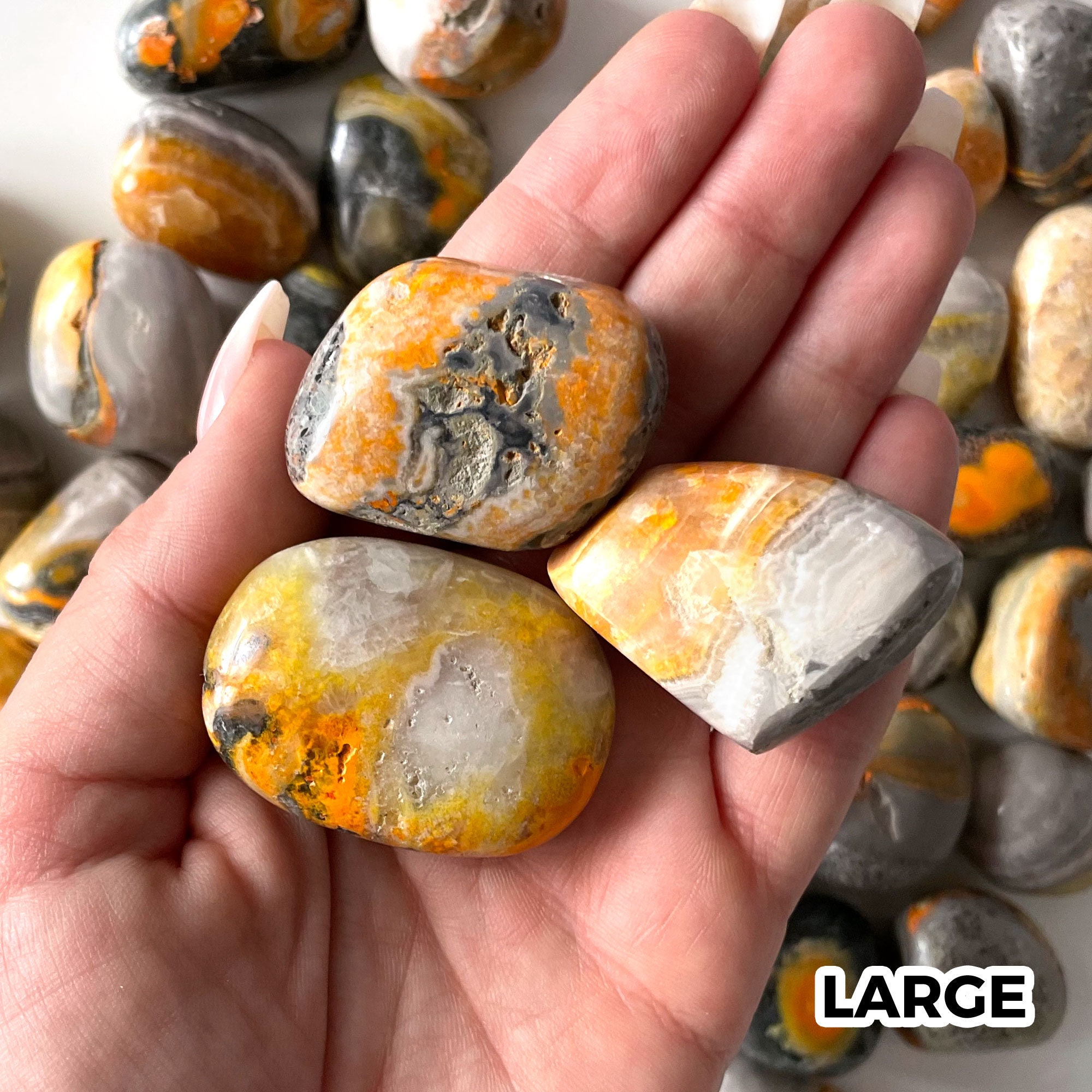 Bumblebee Jasper Tumbled | Etsy