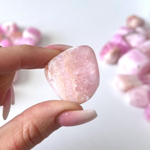 Pink Aragonite Tumbled Stone Heart Healing Calming Self Love Compassion ...
