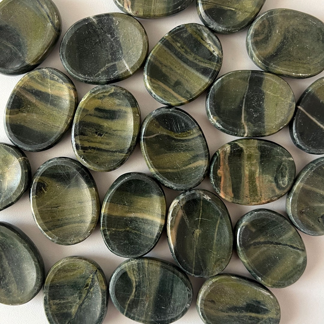 Green Jasper Worry Stone Emotional Balance Spiritual Freedom Earth ...