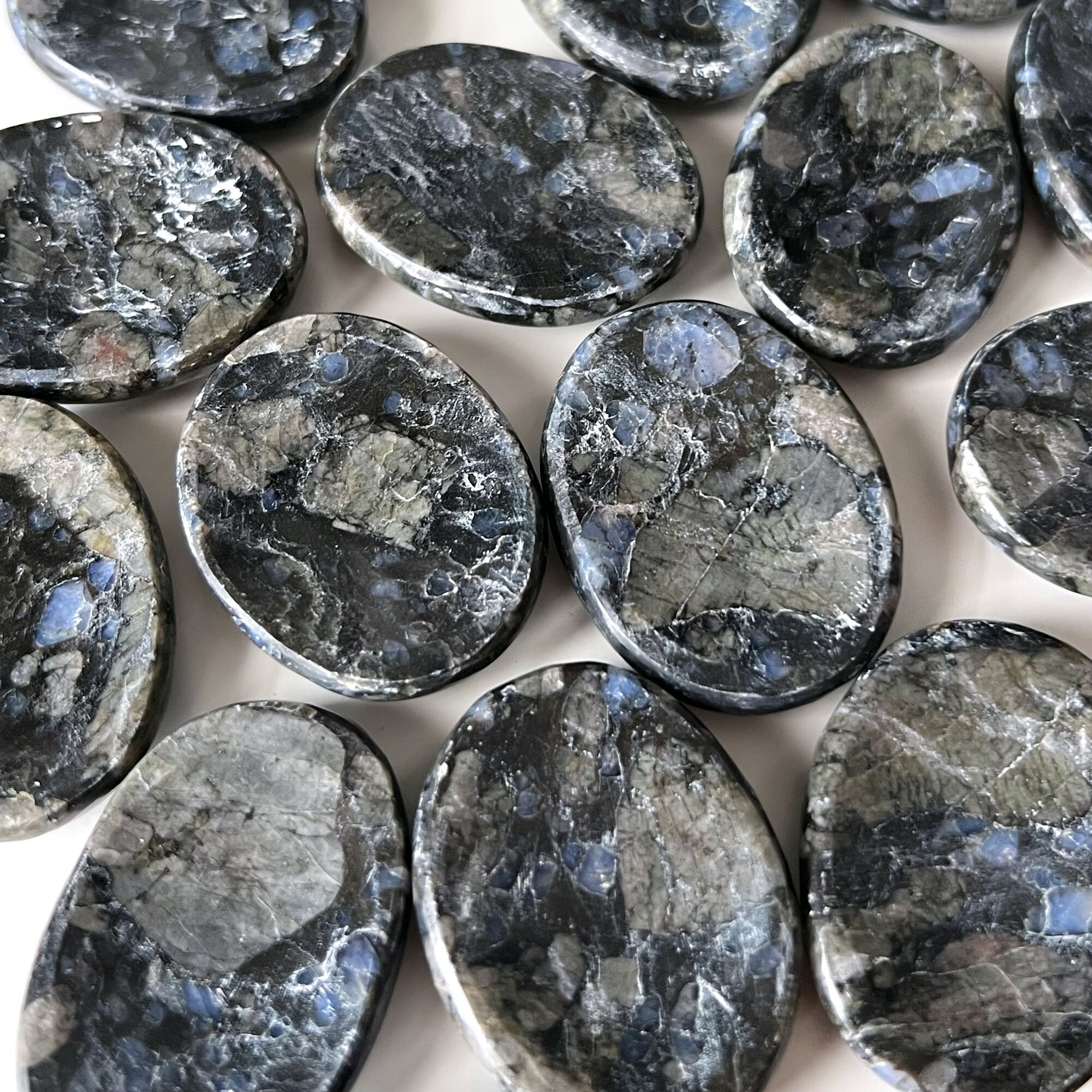 Black Que Sera Worry Stone Llanite Glaucophane Higher | Etsy