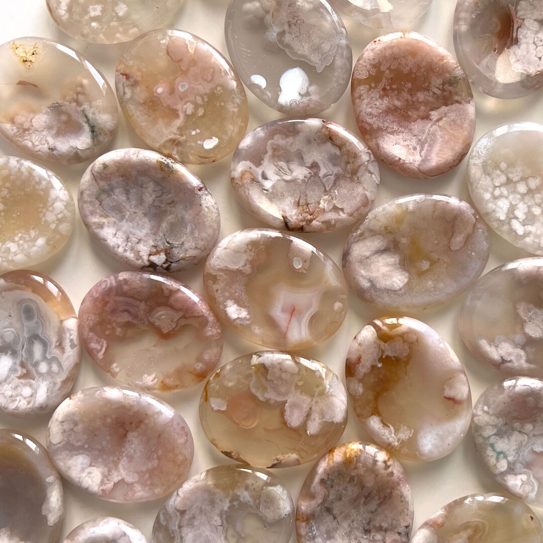 GROWTH Flower Agate Worry Stone New Beginnings Great for Entrepreneurs ...