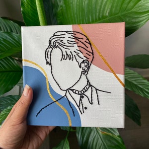 BTS Jimin Canvas Embroidery gold - Etsy