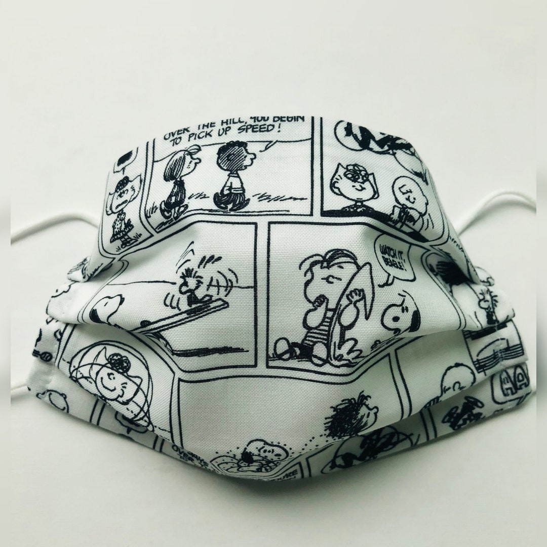 Comic Peanuts Snoopy Face Mask Comic Peanuts Face Mask - Etsy