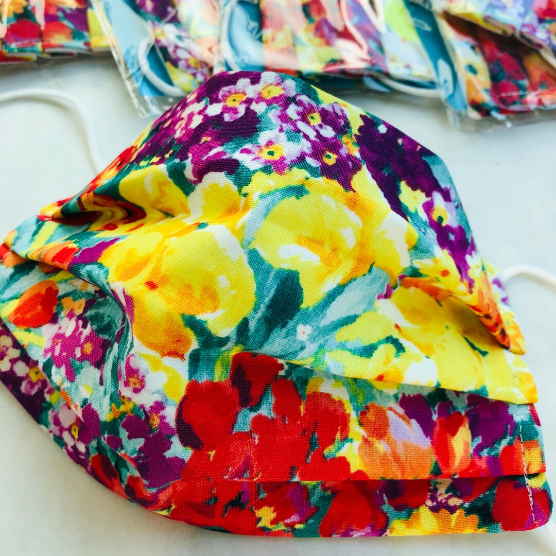 Garden Floral Face Mask, Lightweight, Super Cute Floral Face Mask, Face ...