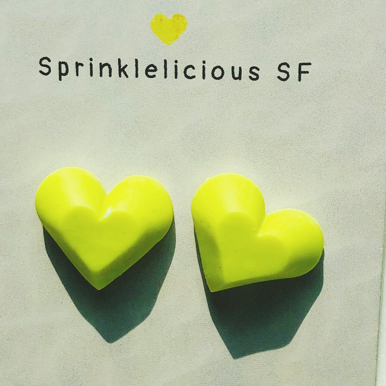 Rainbow Studs, Neon Polymer Clay Studs, Heart Studs, Diamond Shaped ...