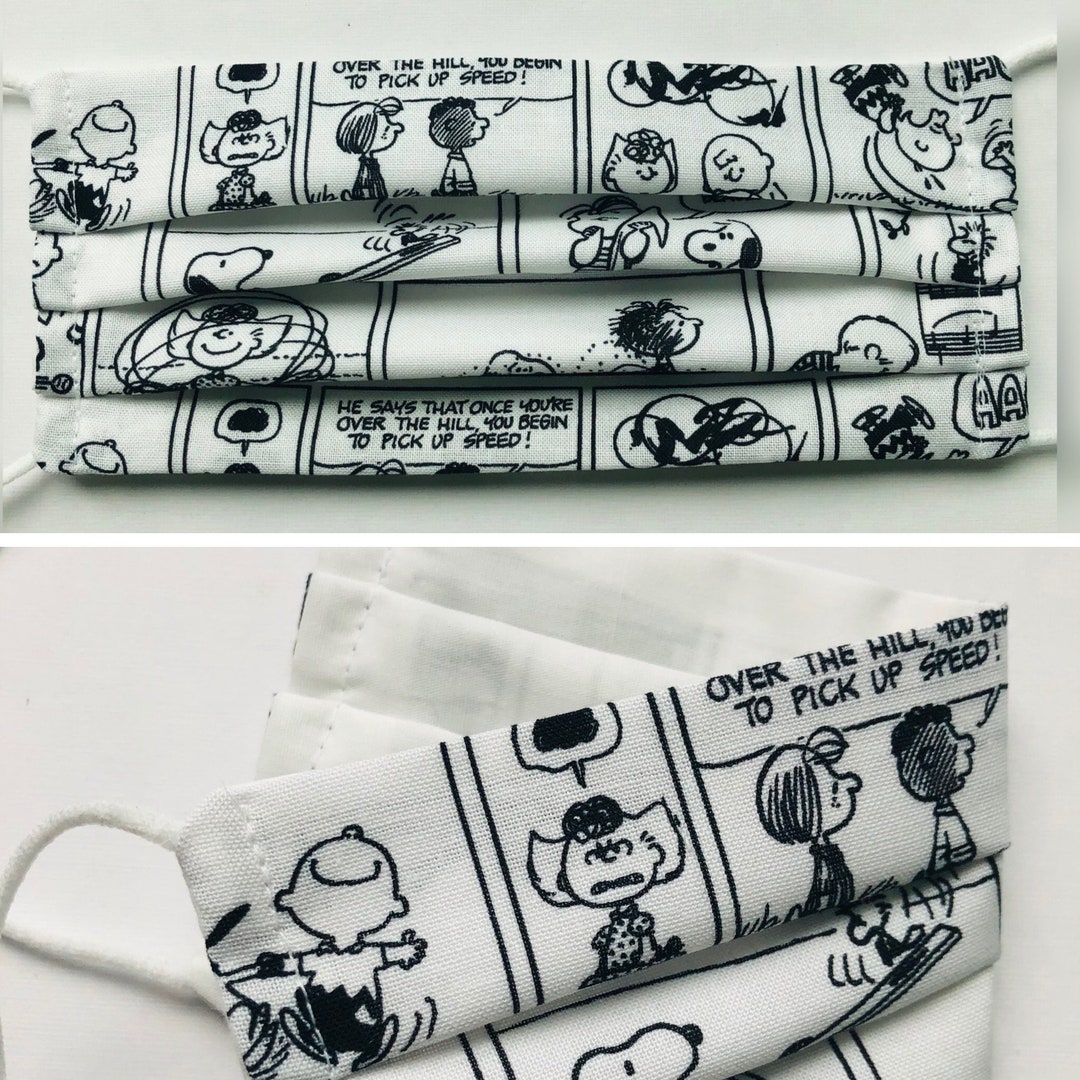 Comic Peanuts, Snoopy Face Mask, Comic Peanuts Face Mask, Super Cute ...