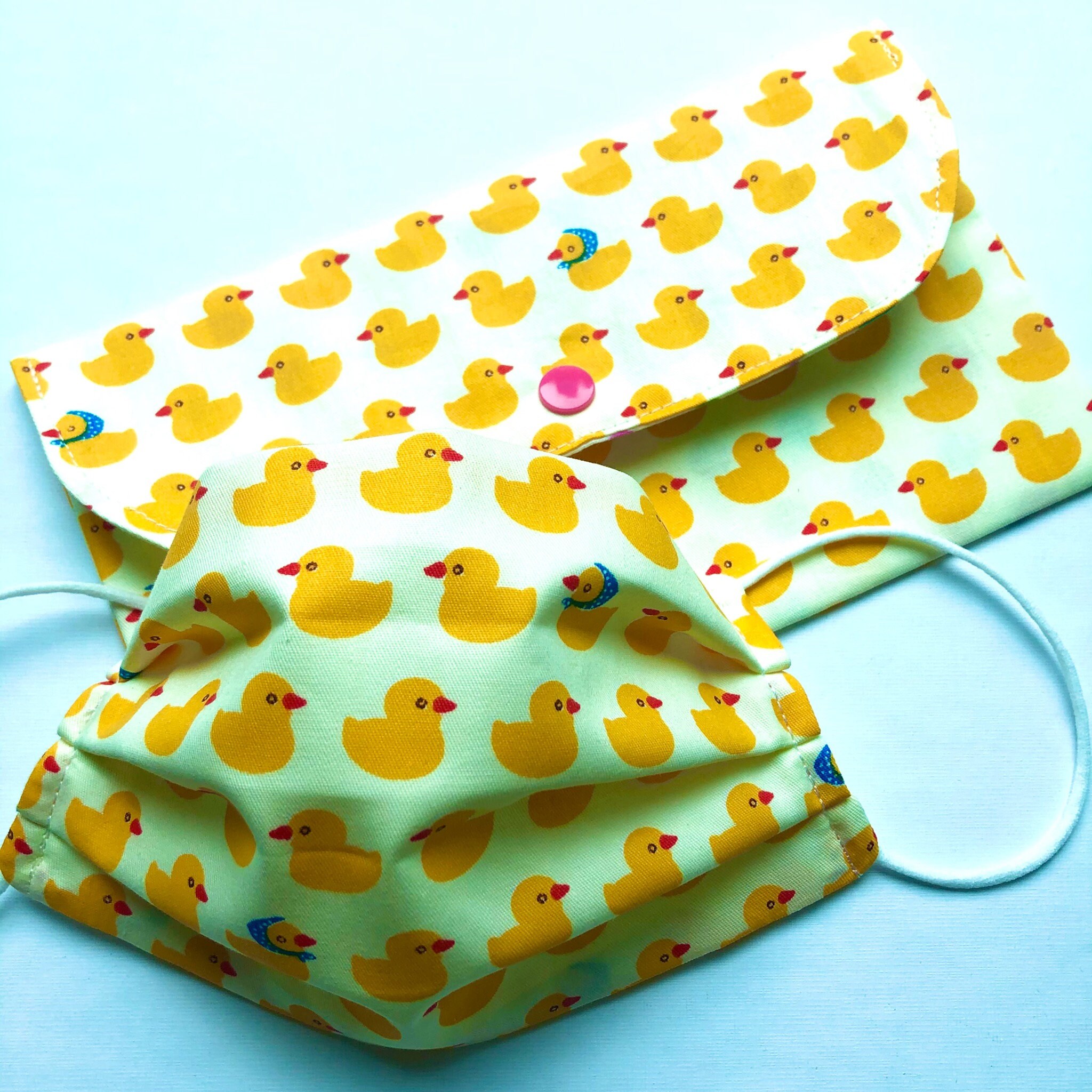 Yellow Rubber Ducky Mask, Cotton Face Mask, Super Cute Face Mask ...