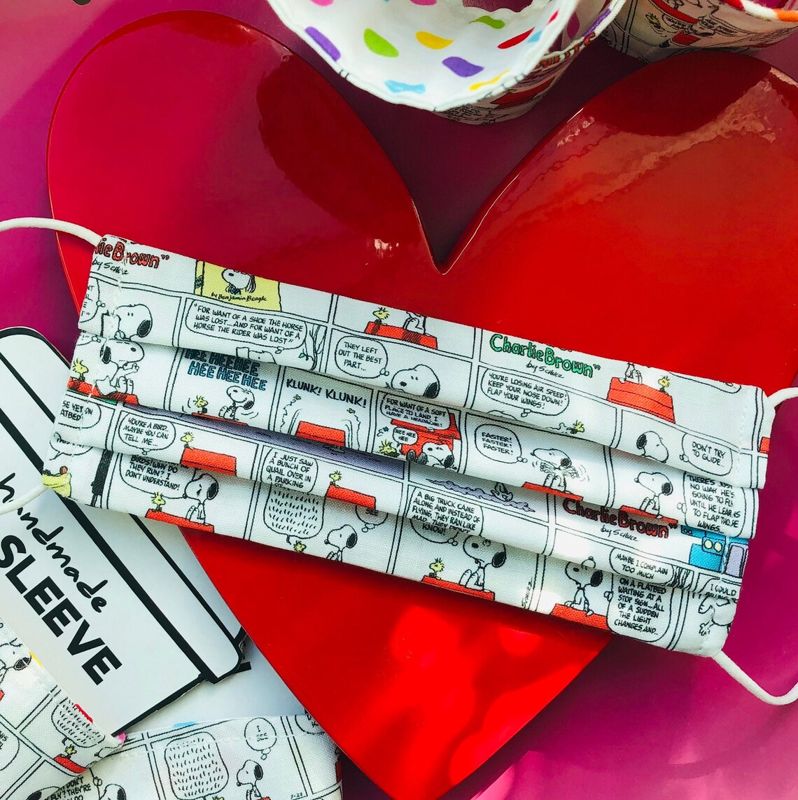 Super Cute Snoopy Face Mask Peanuts Face Mask Face Mask - Etsy