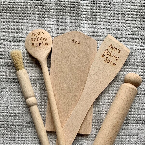 Wooden Baking Set - Etsy