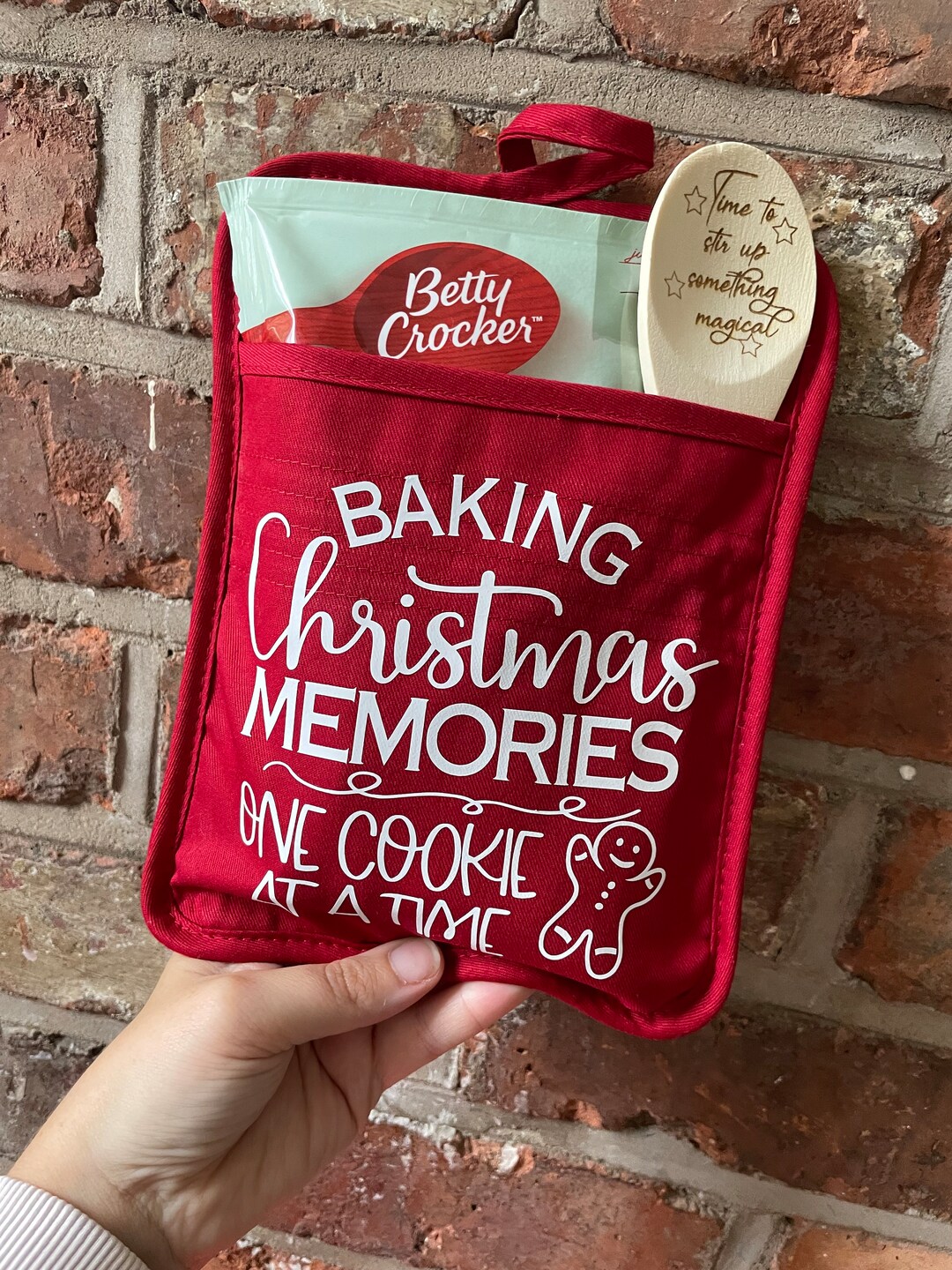 Christmas Baking Set, Pot Holder With Pocket, Christmas Cookies ...
