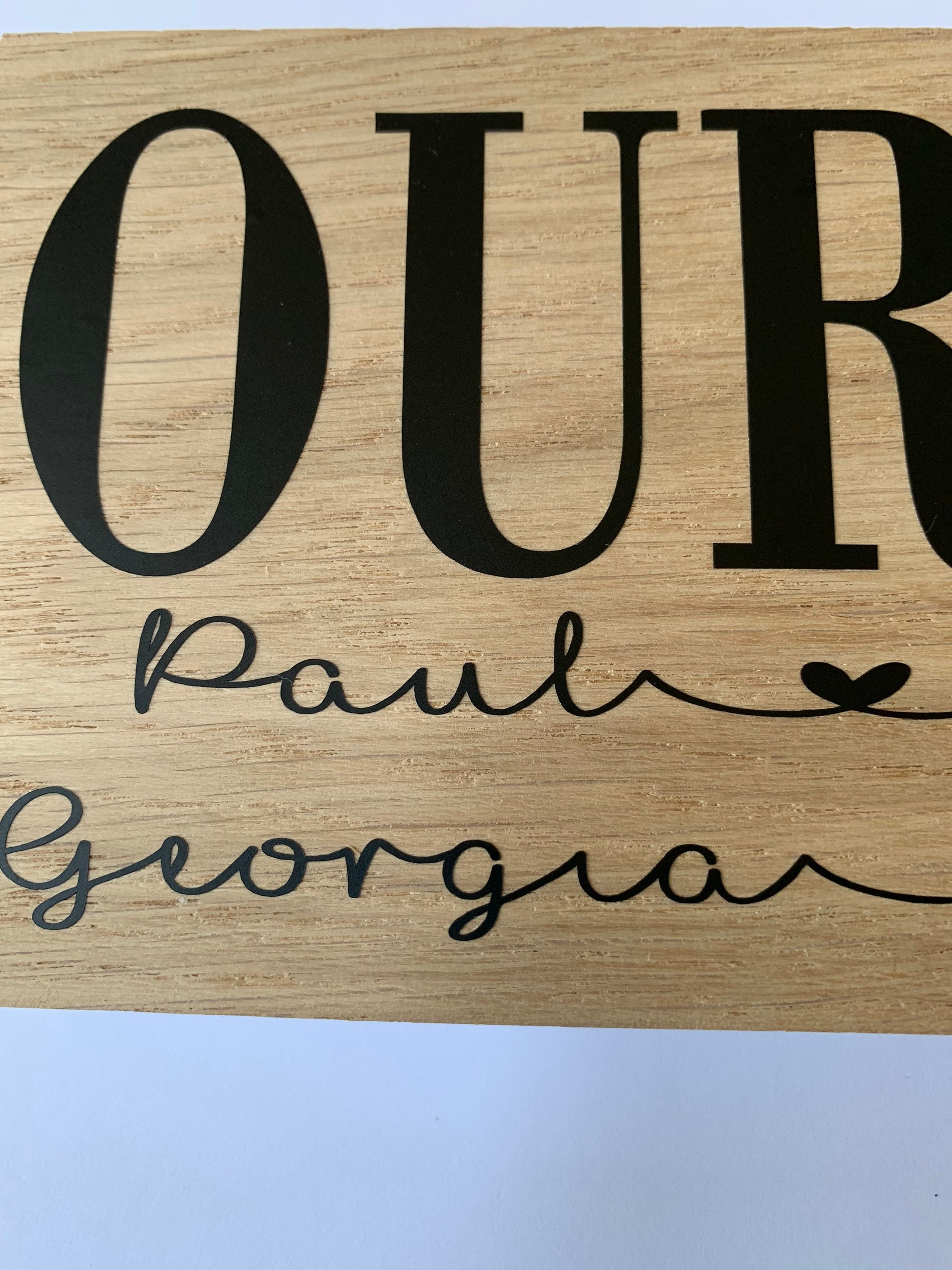 Our Family Sign Personalised Family Sign Couples Gift - Etsy