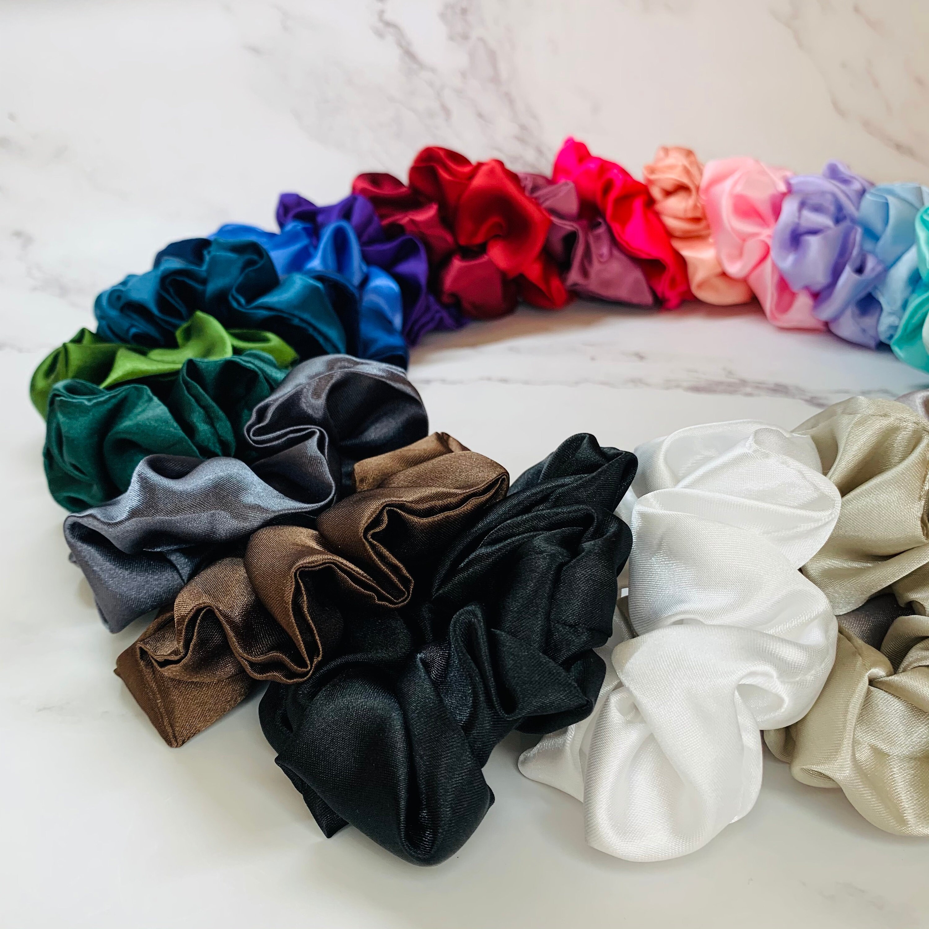 Silk Scrunchies | Etsy