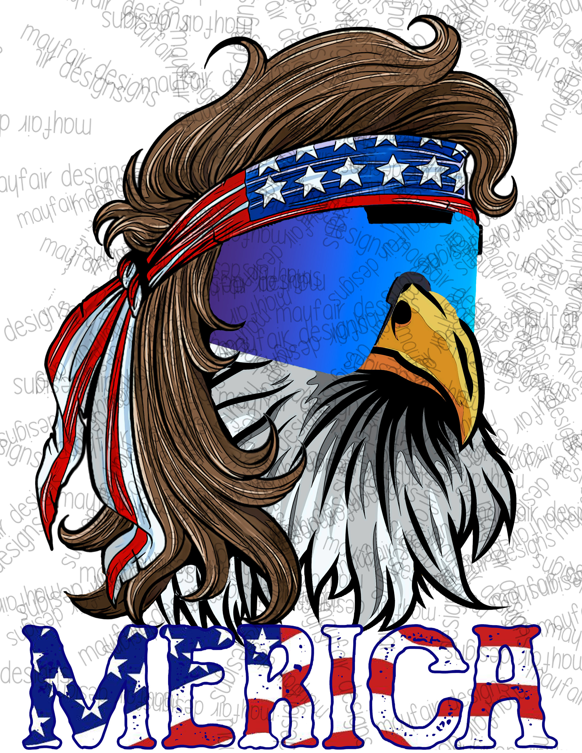 Merica Eagle Mullet With Pit Vipers - Etsy Ireland