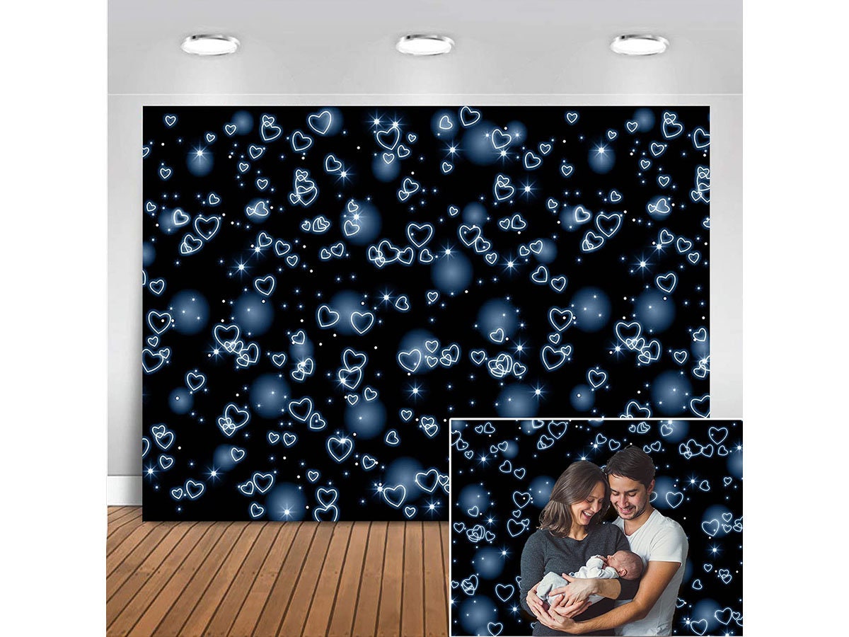 Paper & Party Supplies Red Heart Kiss Photography Backdrop Early 2000s ...