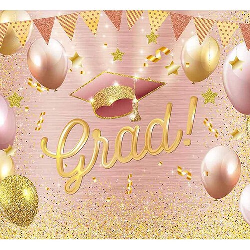 Graduation Backdrop Rose Gold Metal Background Prom Add | Etsy