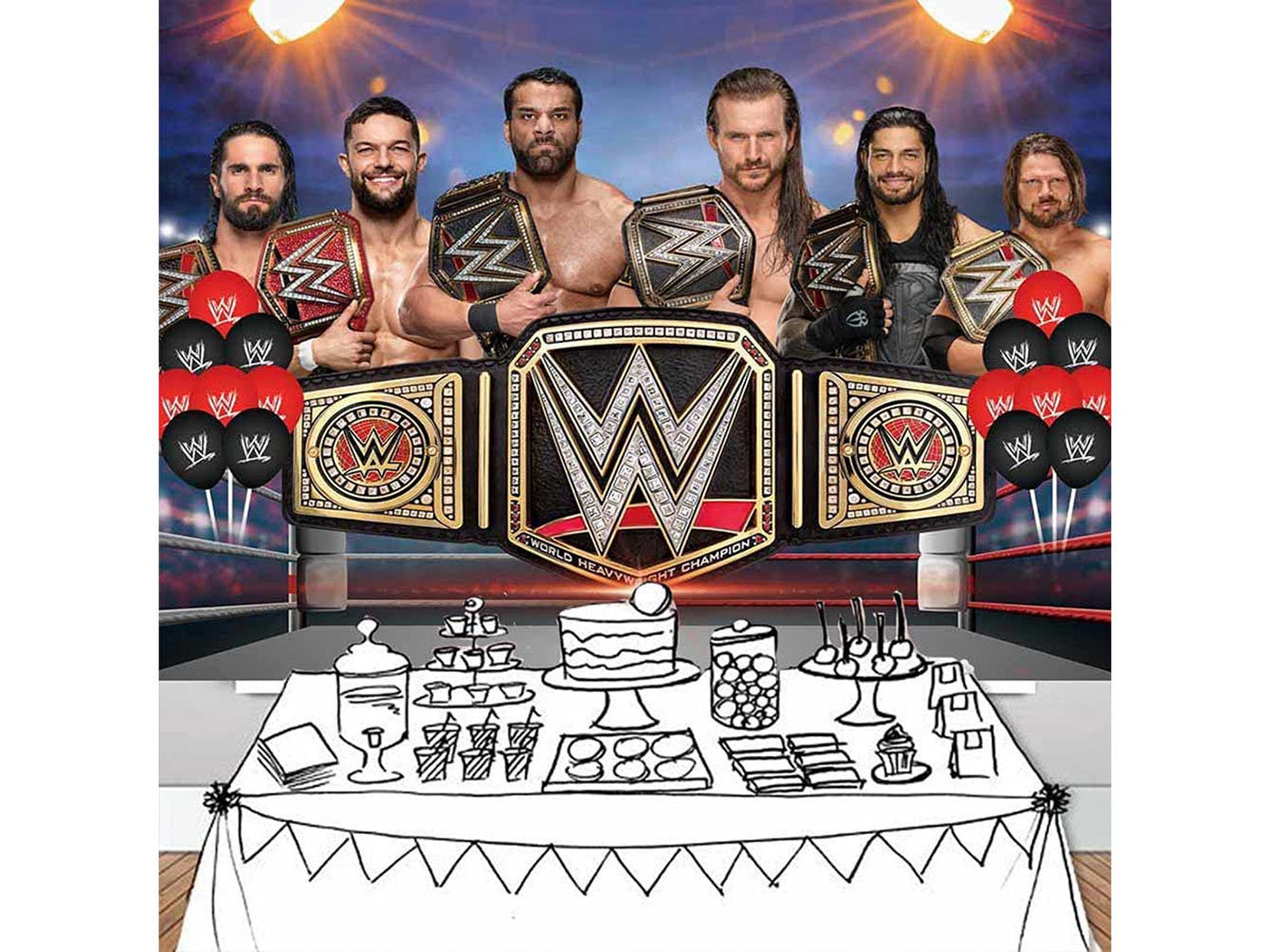 WWE Banner Boxing Arena Backdrop Boxing Match Stadium | Etsy