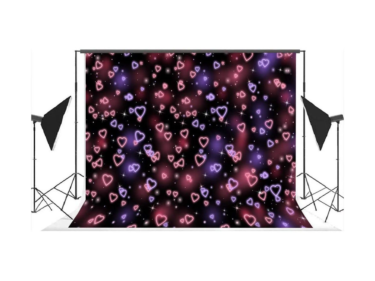 Pink and Purple Lover Heart Early 2000s Theme Party Backdrop - Etsy