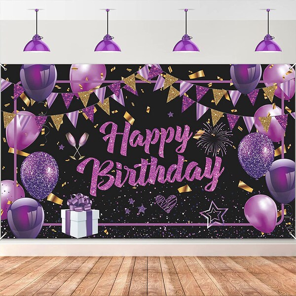 Purple Party Decorations - Etsy