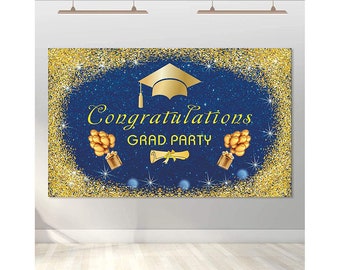 Royal Blue Graduation Banner - Etsy