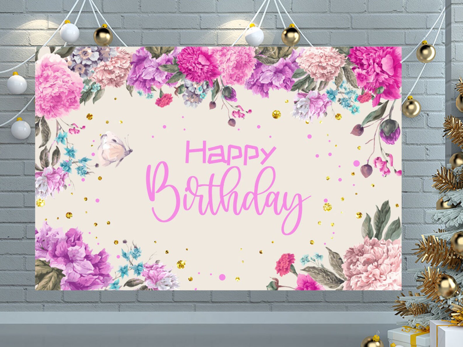Happy Birthday Party Backdrop Supplies 7x5ftPersonalized | Etsy