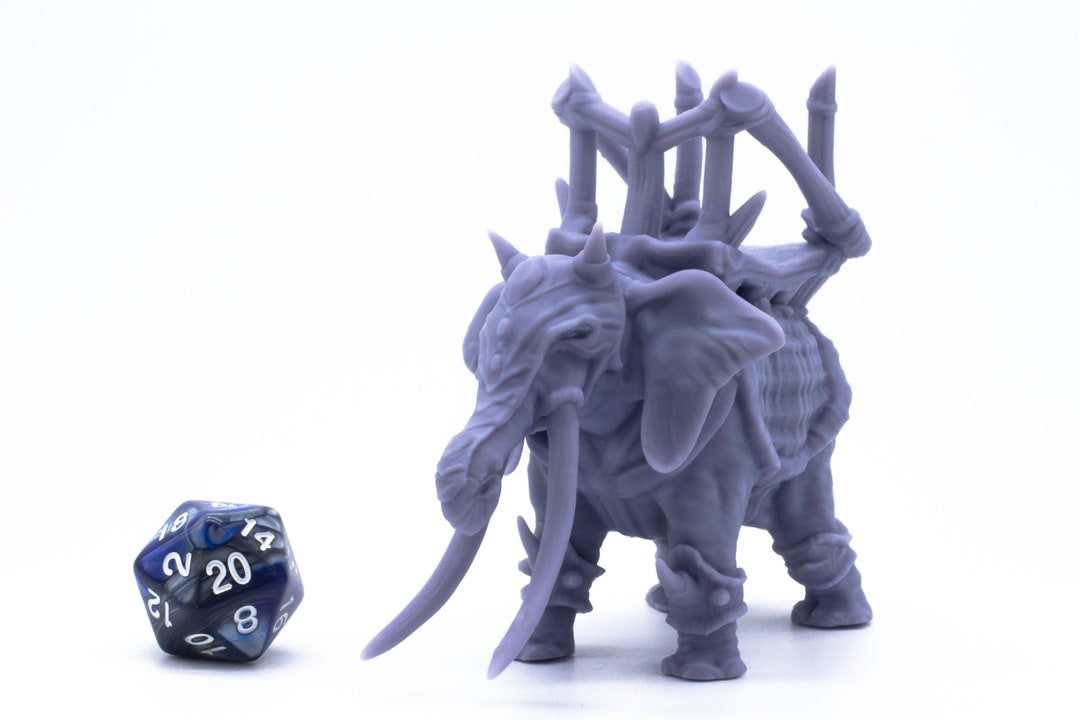 Trumpeting War Elephant - Miniature - Tabletop - Collectable - Figure ...