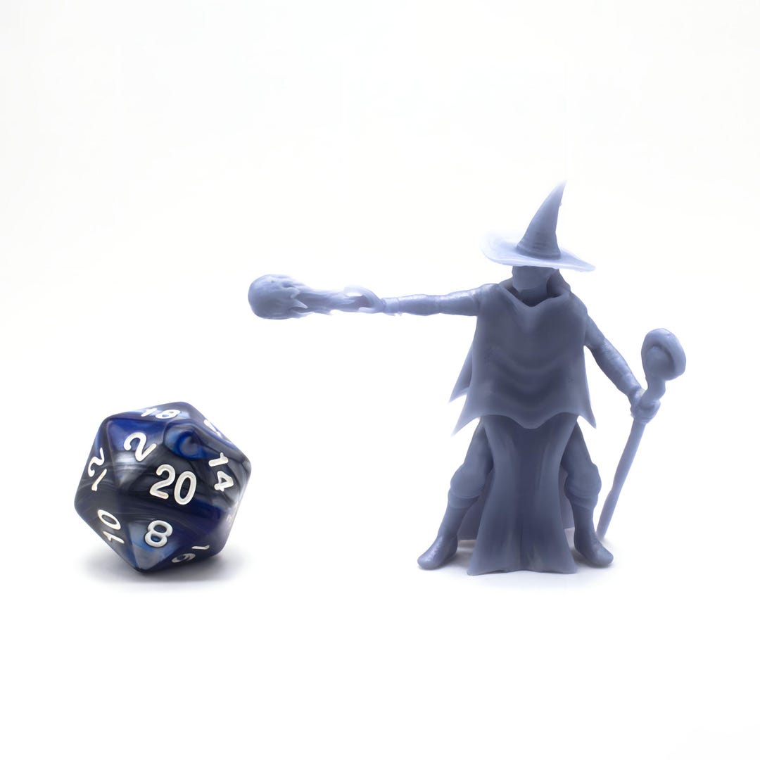 Student Wizard Conjuring Fire - Miniature - Tabletop - Collectable ...