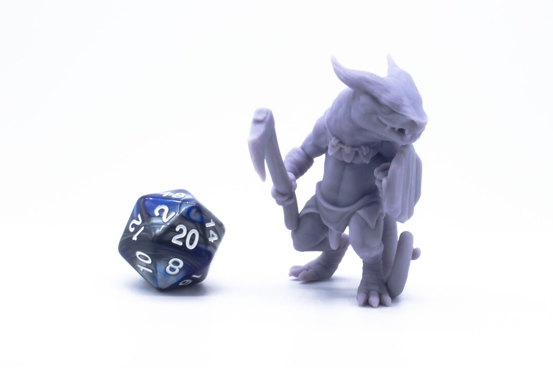 Kobold Axe and Shield Warrior - Miniature - Tabletop - Collectable ...