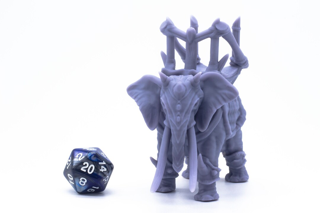 Stoic War Elephant - Miniature - Tabletop - Collectable - Figure - RPG ...