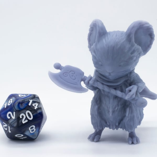 Mouse Warrior Miniature - Etsy