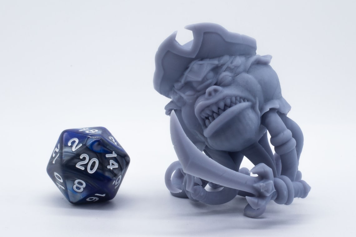 Hooks the Pirate Beholder Miniature DND Tabletop - Etsy
