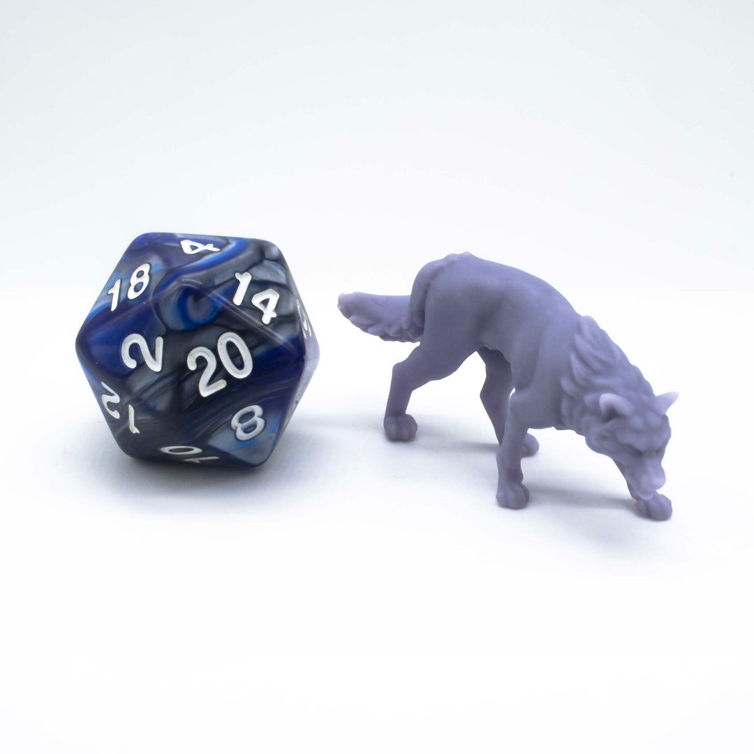 Prowling Timber Wolf Miniature DND Tabletop - Etsy