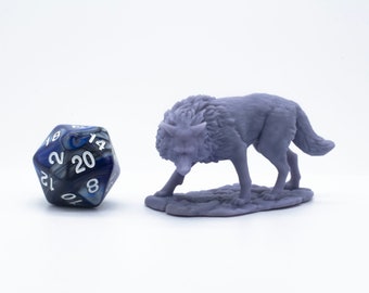 Howling Wolf Miniature DND Tabletop | Etsy
