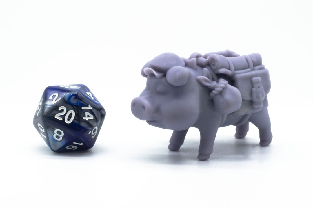 Adventuring Pack Pig - Miniature - Tabletop - Collectable - Figure ...