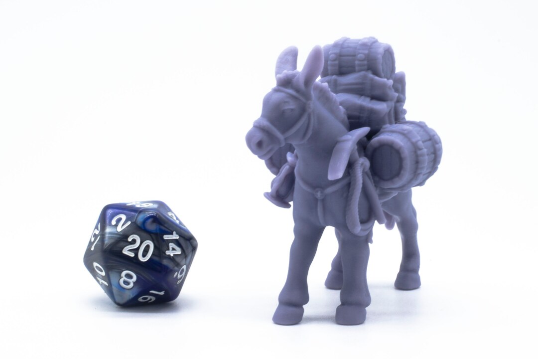 Calm Pack Mule - Miniature - Tabletop - Collectable - Figure - RPG - Etsy