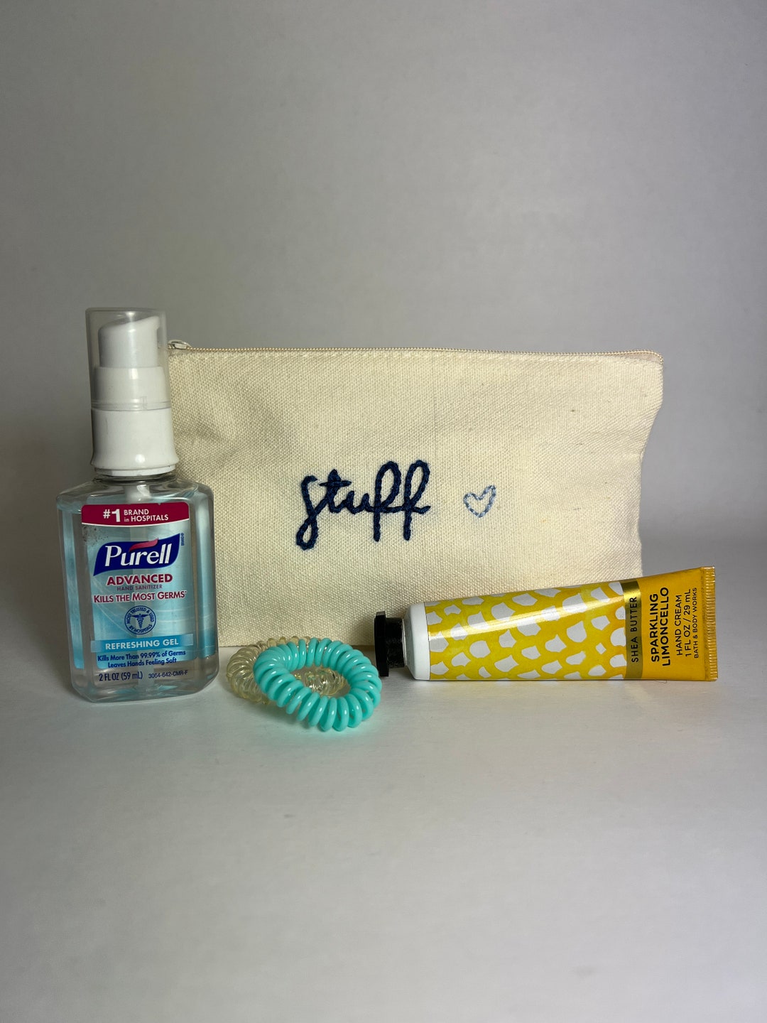 Hand Embroidered "stuff" Pouch - Etsy