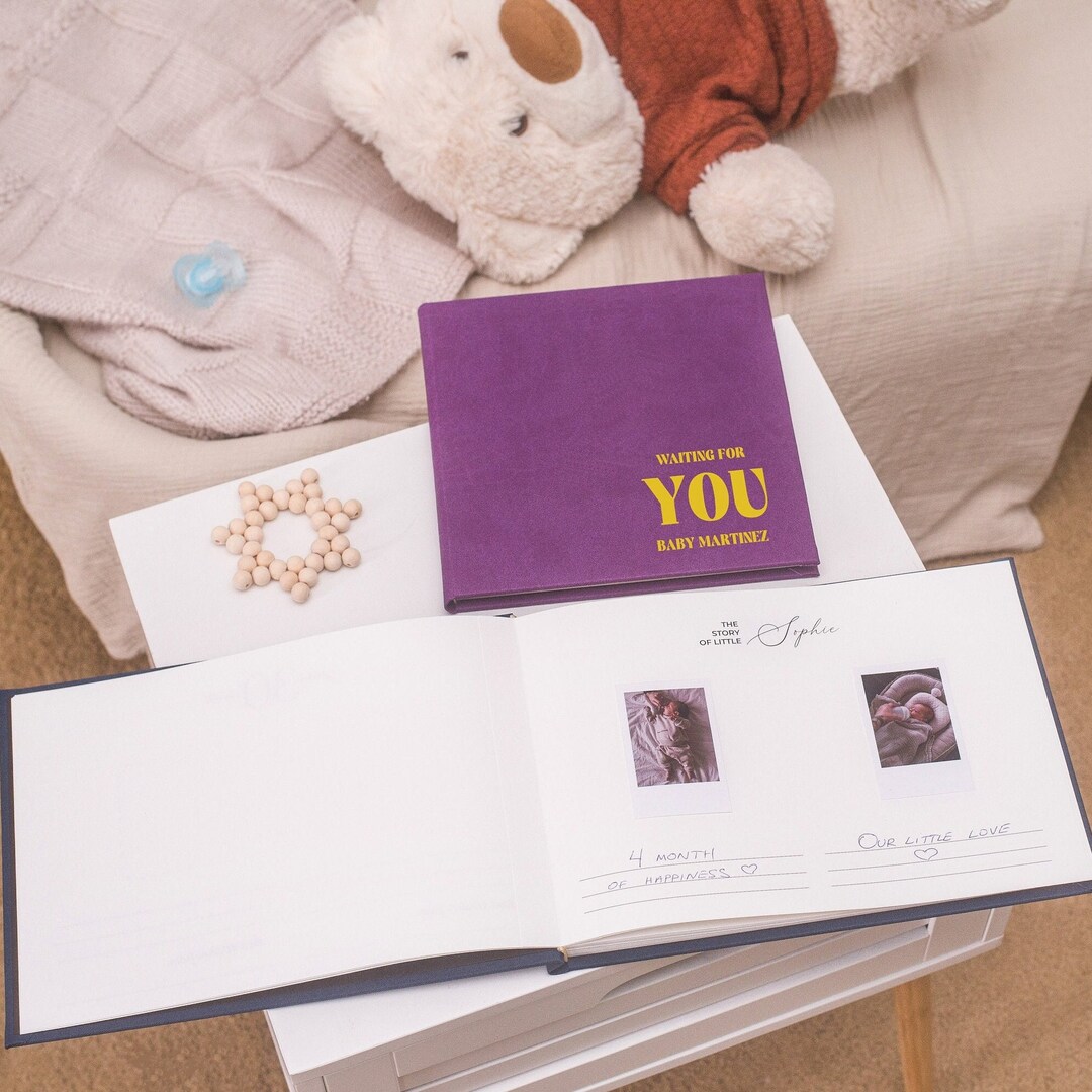 Baby Shower Guest Book Sign Mom to Be Gift Pregnancy Journal Photo ...