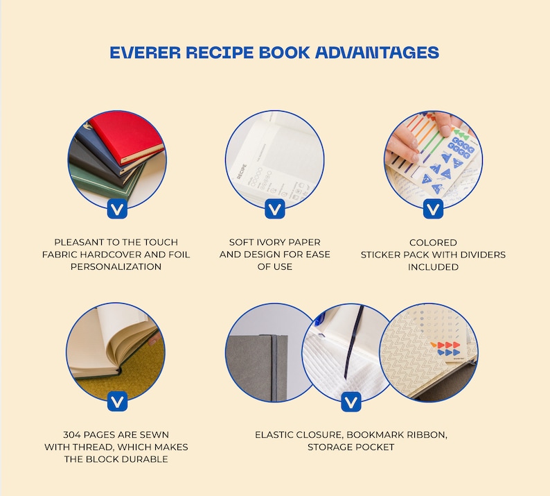 Blank Recipe Book With 304 Pages Custom Recipes Journal - Etsy