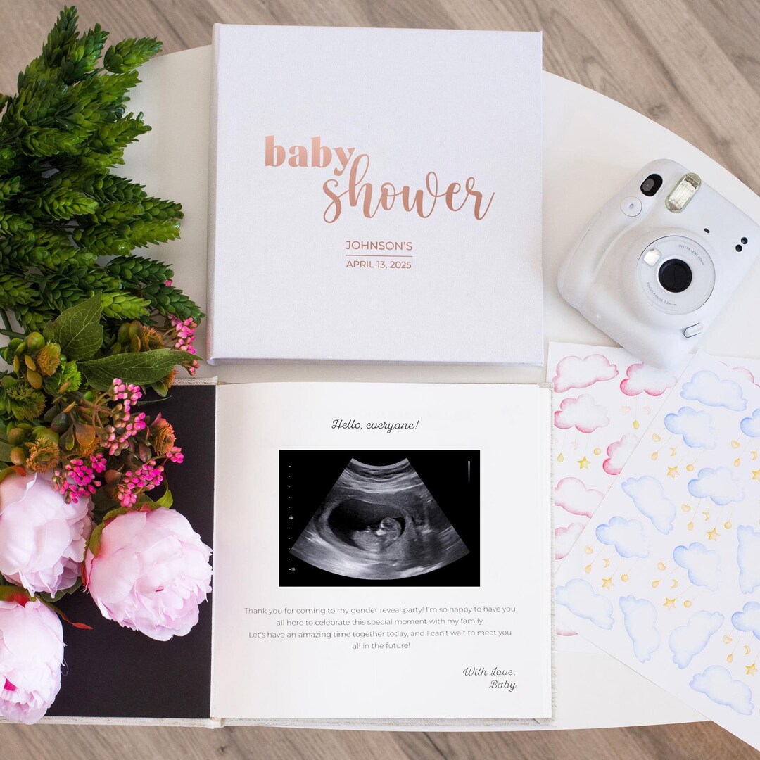 Guess the Gender Polaroid Guest Book, Baby Memory Book Sign, Baby ...