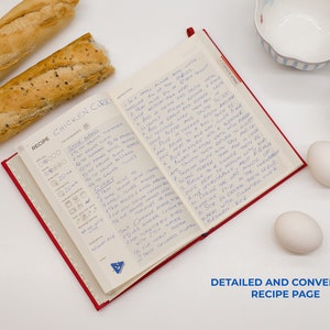 Hardcover Recipe Book With 304 Blank Pages Custom Personalized Cookbook ...