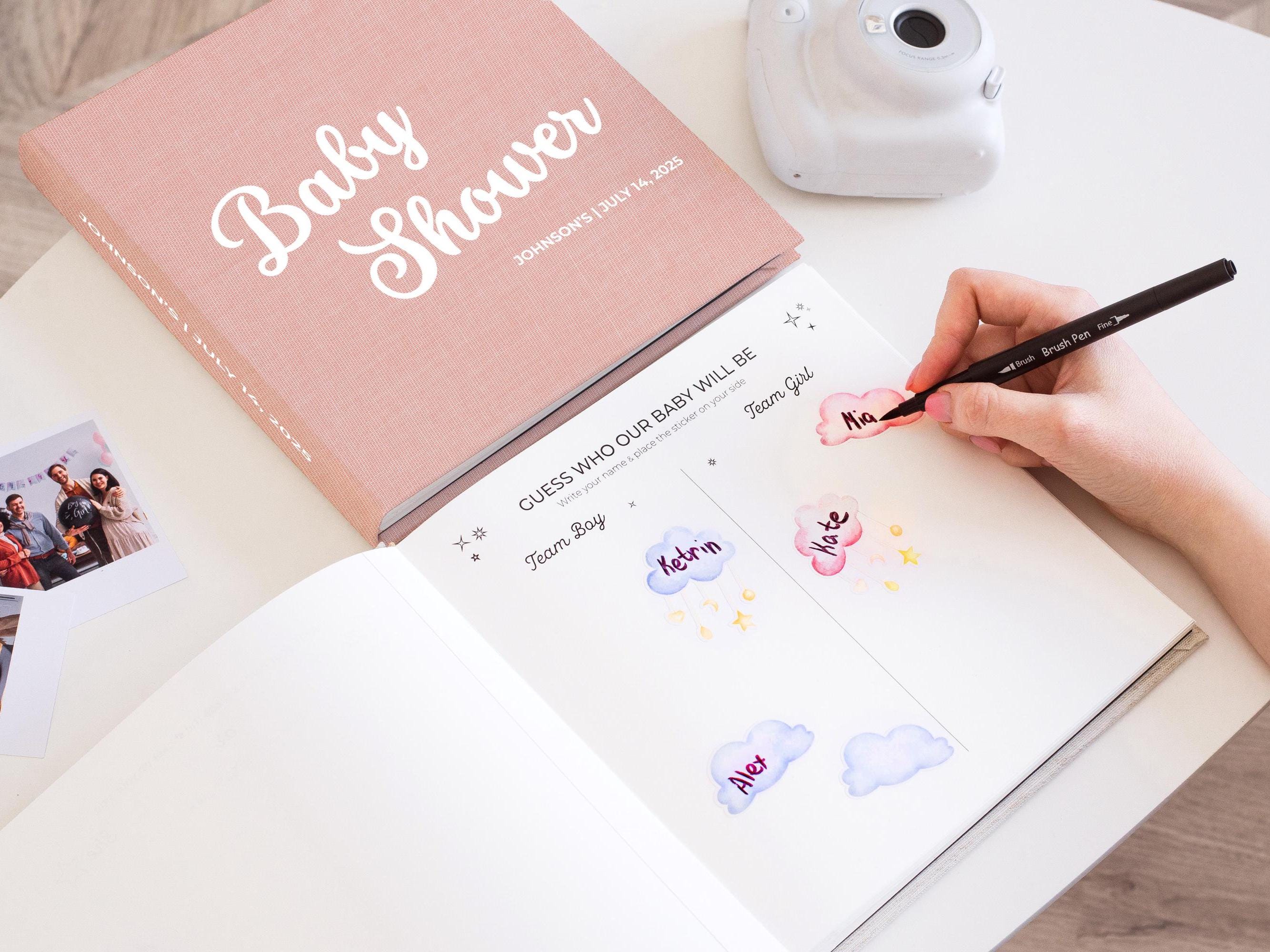 Guess the Gender Polaroid Guest Book, Baby Memory Book Sign, Baby ...