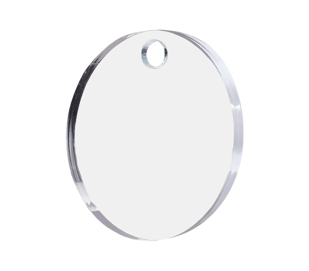 Acrylic Disc With Hole Pack of 50 DIY Projects Ornament Tags or Any ...