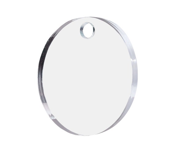 Acrylic Disc With Hole Pack of 50 DIY Projects Ornament Tags - Etsy