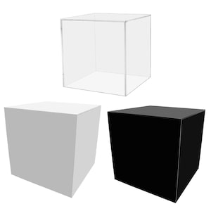 Clear Acrylic Pedestal 5 Sided Cube - Etsy