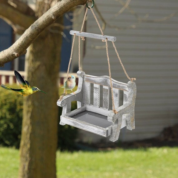 Home & Living Outdoor & Gardening Retro Style Grey Wooden Swing Chair ...