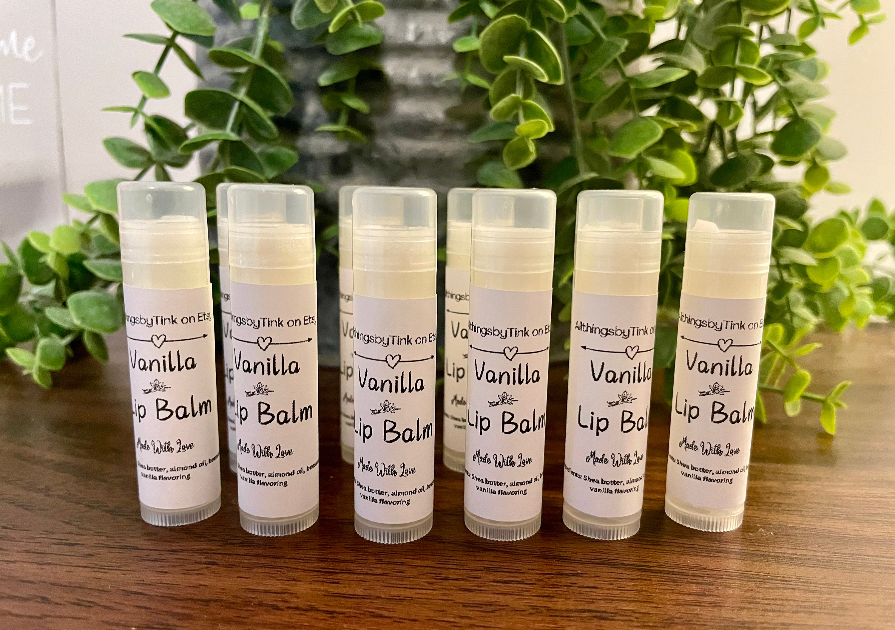 Personalized Homemade Natural Lip Balm With Beeswax, Almond Oil and ...