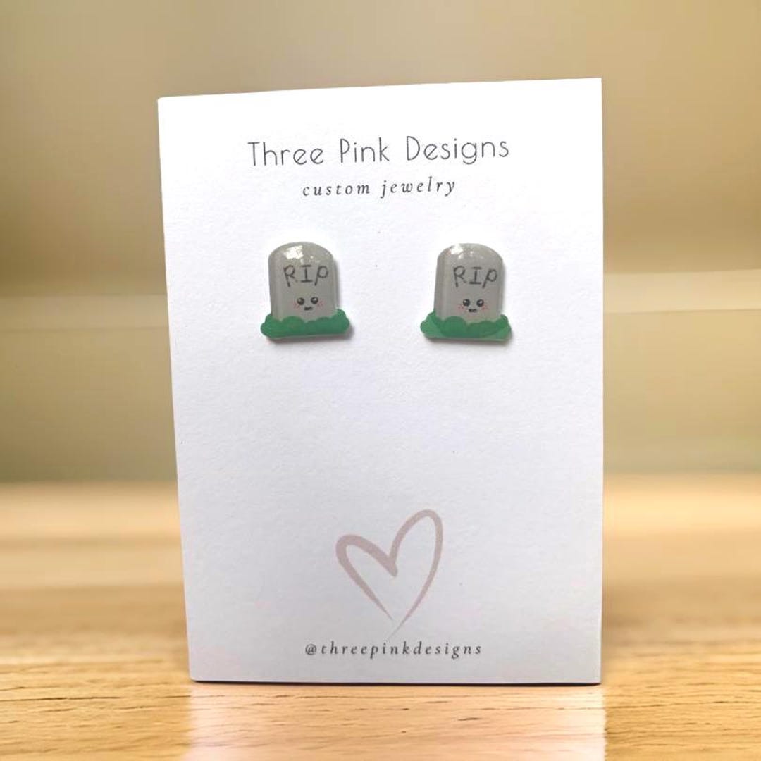Tiny Kawaii Tombstone Earrings, Spooky Earrings, Goth Earrings ...