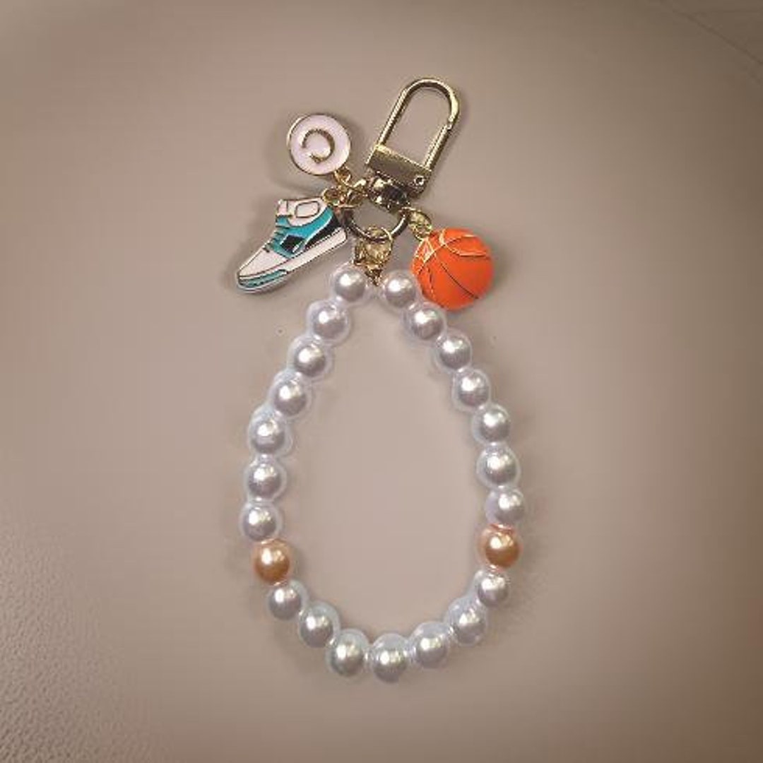 Personalized "baller" Basketball Keychain, Jordan Beaded Keychain ...