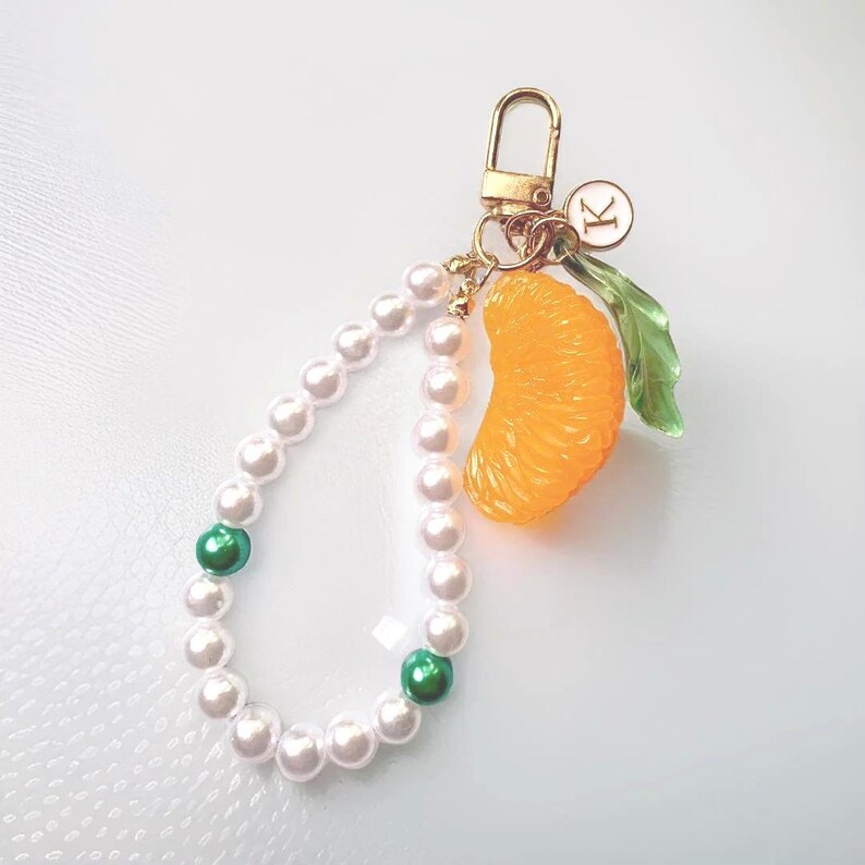 Personalized "orange Awesomeness" Tangerine Keychain, iPhone Beaded ...